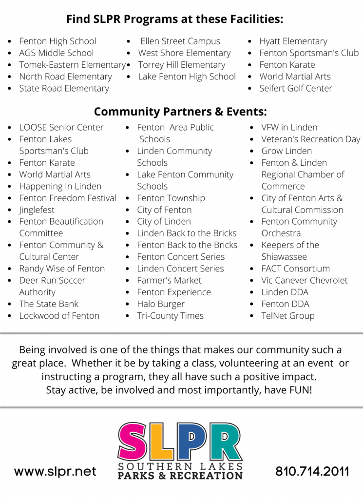 SLPR's Story - Southern Lakes Parks & Recreation